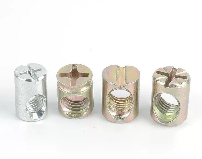 Custom Cross Dowel Nut And Bolt Sleeve M6 Steel Zinc Plated - Custom ...
