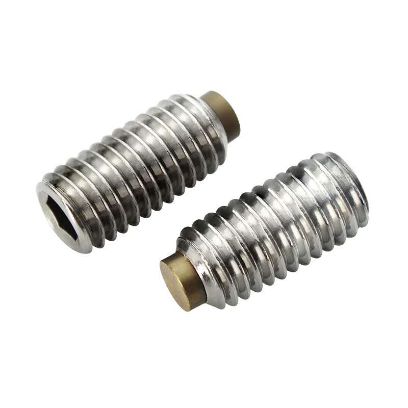 Dog Point Hexagon Socket Brass Tip Set Screws 12.9 Grade Brass Tipped ...