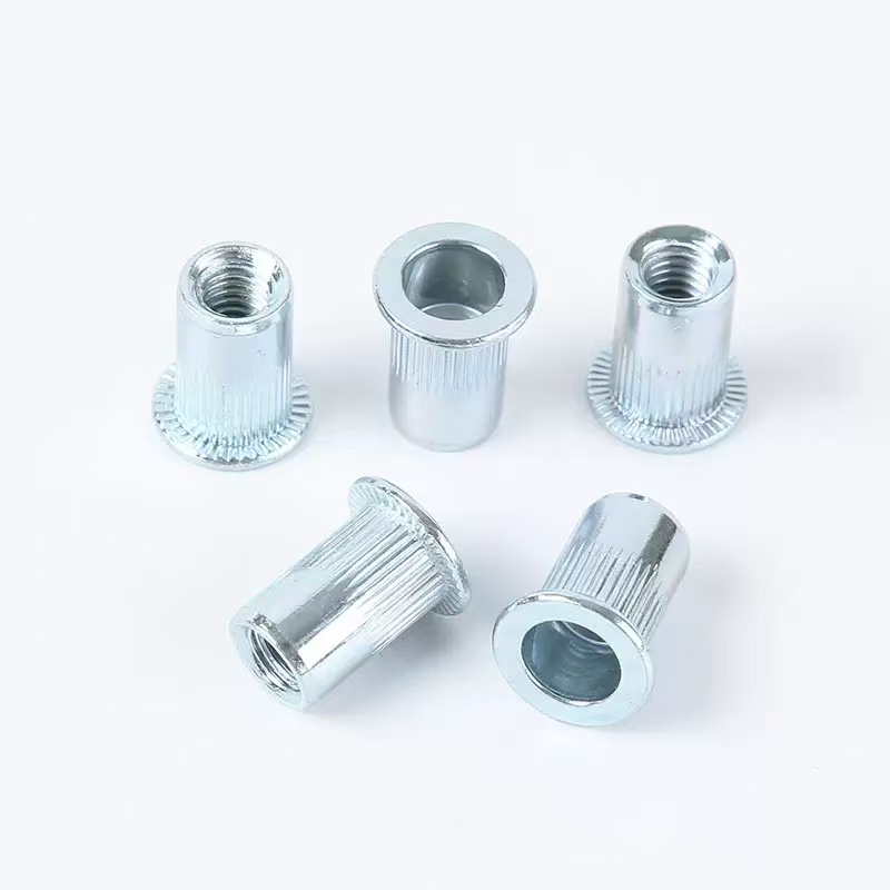 Custom Rivet Nuts Aluminum Flat Head Semi Tubular Rivet Nut with Thread ...