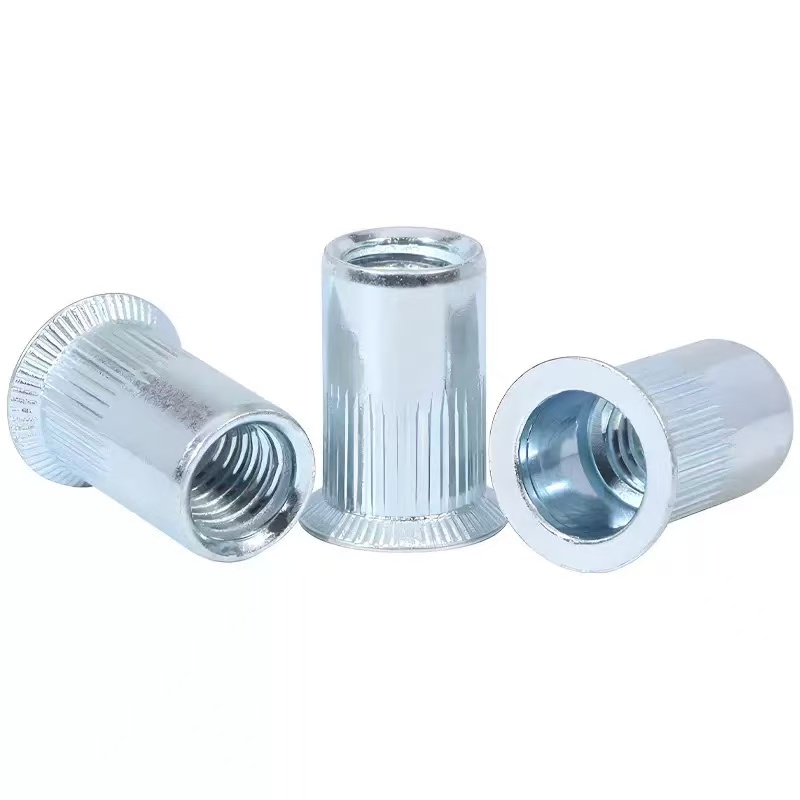 Custom Rivet Nuts Aluminum Flat Head Semi Tubular Rivet Nut with Thread ...