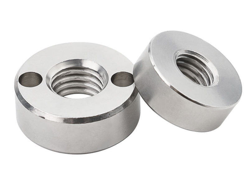 High Quality Two Holes Round Nuts Round End Turning Nuts with Drilled ...
